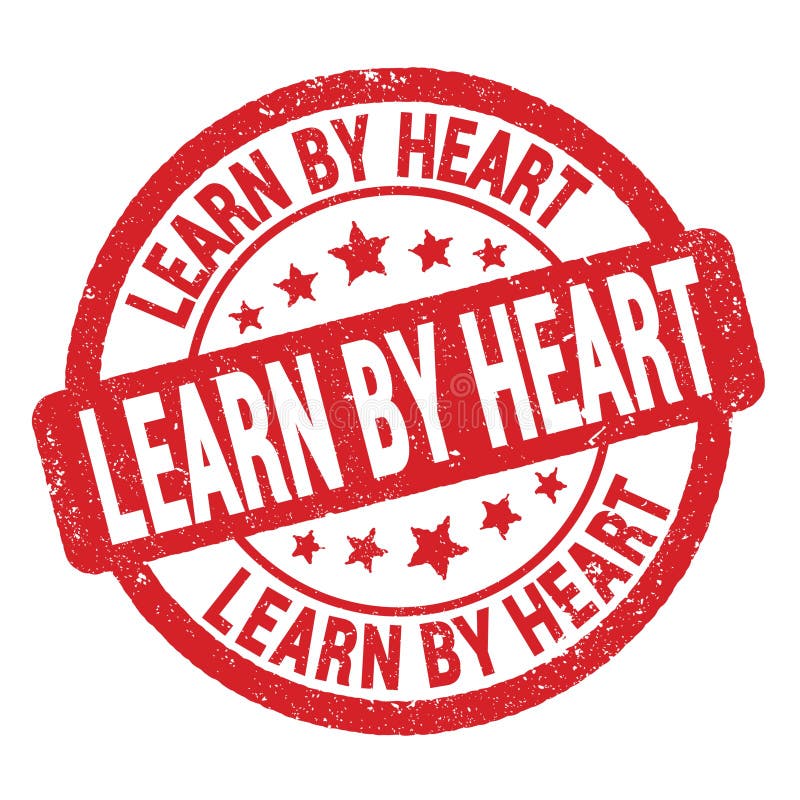 LEARN by HEART Text Written on Red Round Stamp Sign Stock Illustration ...