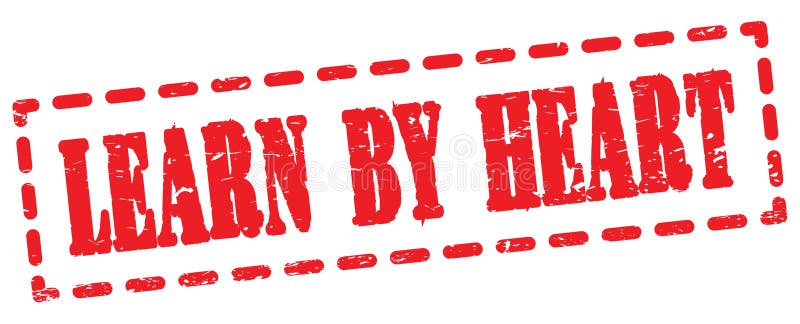 LEARN by HEART Text Written on Red Stamp Sign Stock Illustration ...