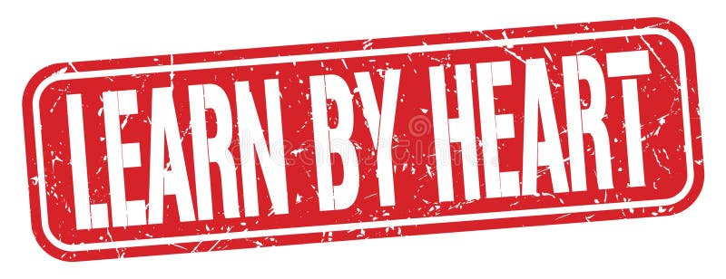 LEARN by HEART Text Written on Red Stamp Sign Stock Illustration ...