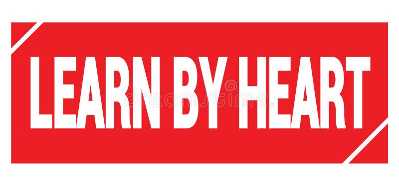 LEARN by HEART Text Written on Red Stamp Sign Stock Illustration ...