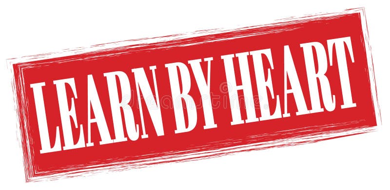 LEARN by HEART Text Written on Red Stamp Sign Stock Illustration ...