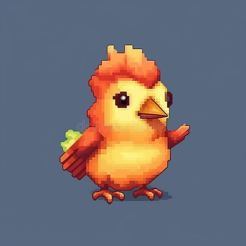 Create a Cute Bird Character with Minecraft Pixel Art Stock ...