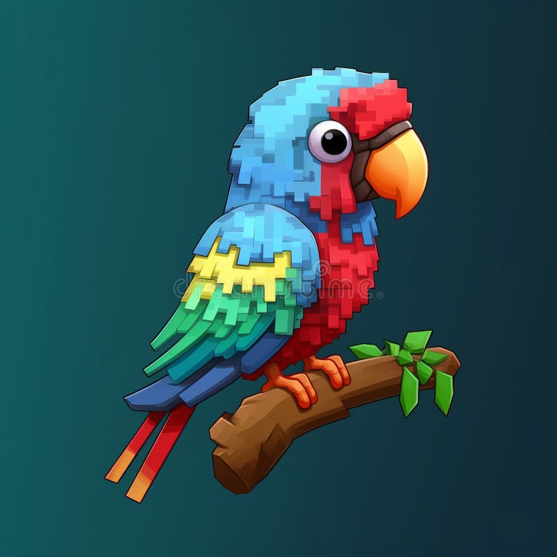 Parrot Character Black and White Vector Illustration Coloring Book for ...