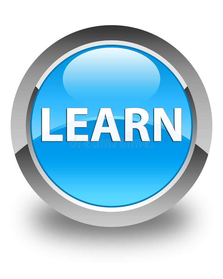 Glossy Cyan Blue Round Button Knowledge Stock Illustrations – 19 Glossy ...