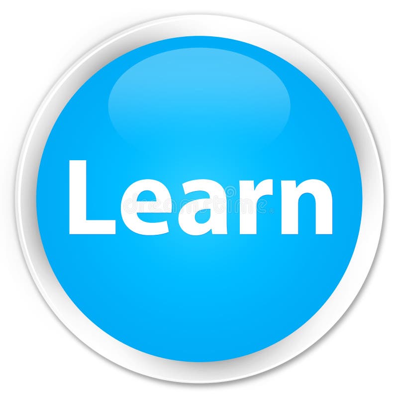 Learn Premium Cyan Blue Round Button Stock Illustrations – 3 Learn ...
