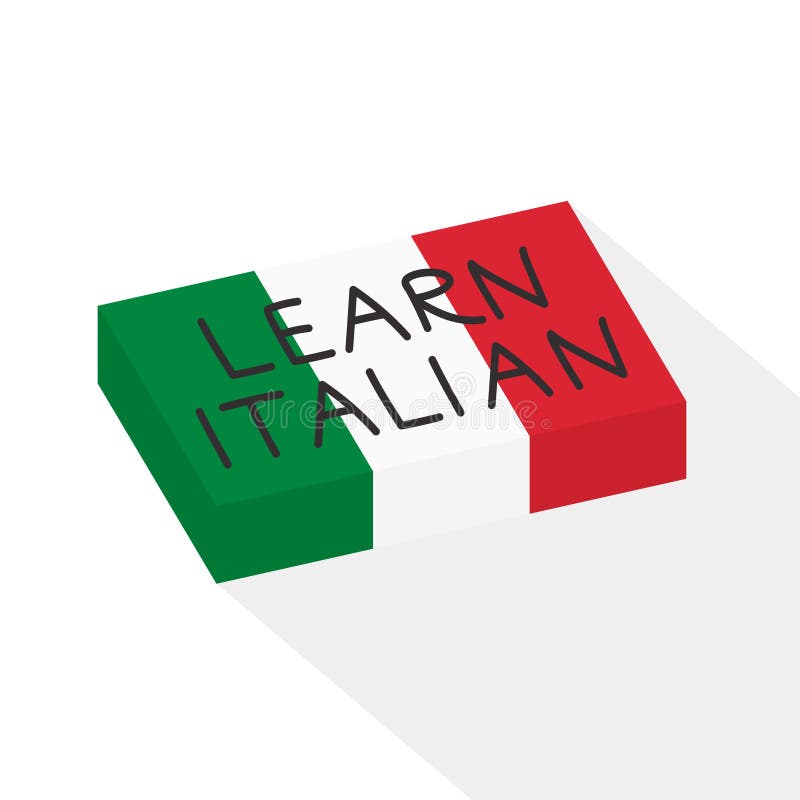 Learn Italian Language Concept Stock Vector - Illustration of knowledge ...