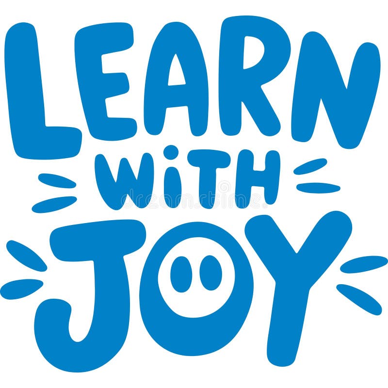 Learn with Joyful Education Design Stock Vector - Illustration of time ...
