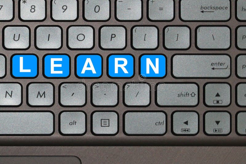 Learn on Keyboard Search Key Internet Stock Illustration - Illustration ...