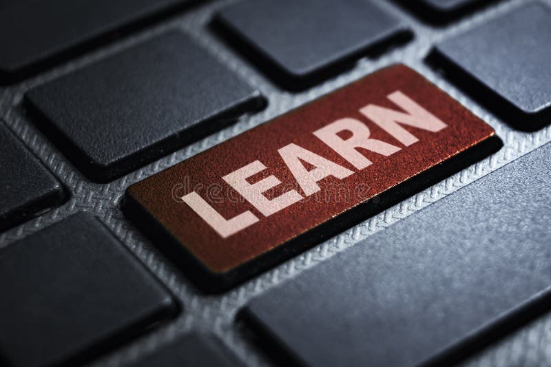 Learn keyword on keyboard stock illustration. Illustration of enter ...