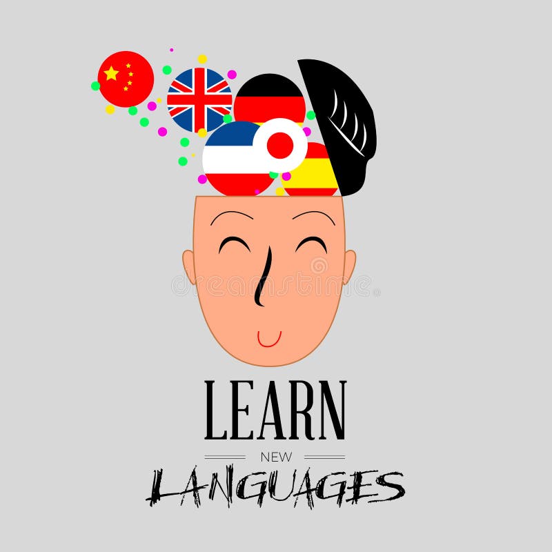 Learn language stock illustration. Illustration of college - 76912886