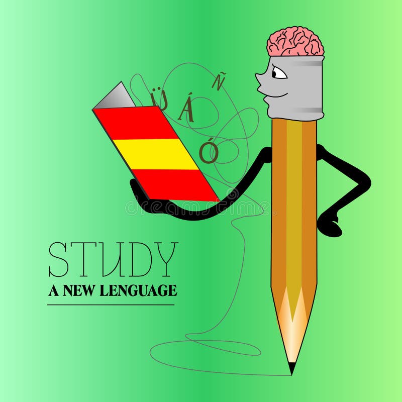 Learn language stock vector. Illustration of spanish - 76912256