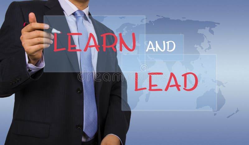Learn and lead stock image. Image of inspiration, manager - 43832909