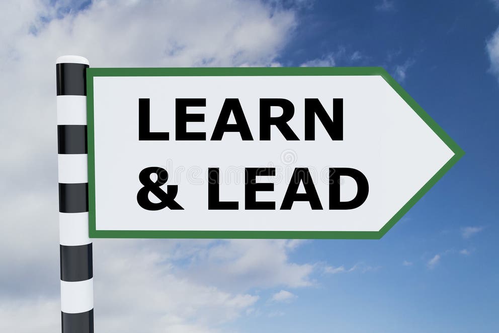 Learn & Lead concept stock illustration. Illustration of leader - 79509269