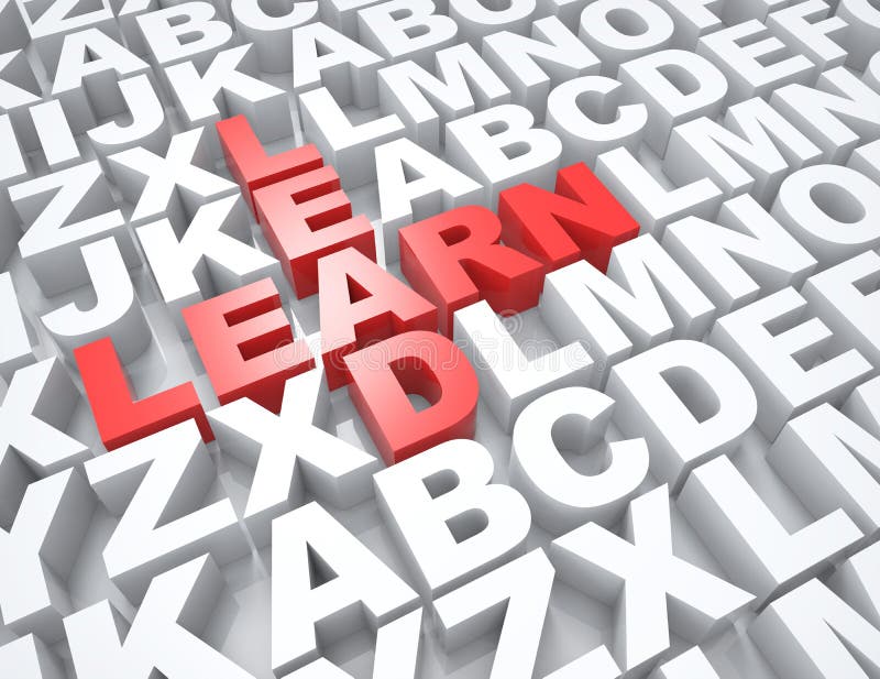 3d learn and lead arrow stock illustration. Illustration of leading ...