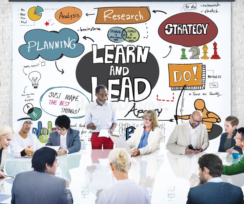 Learn and Lead Education Knowledge Development Concept Stock Image ...
