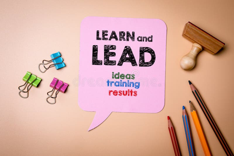 Learn and Lead. Ideas, Training and Results Concept Stock Image - Image ...