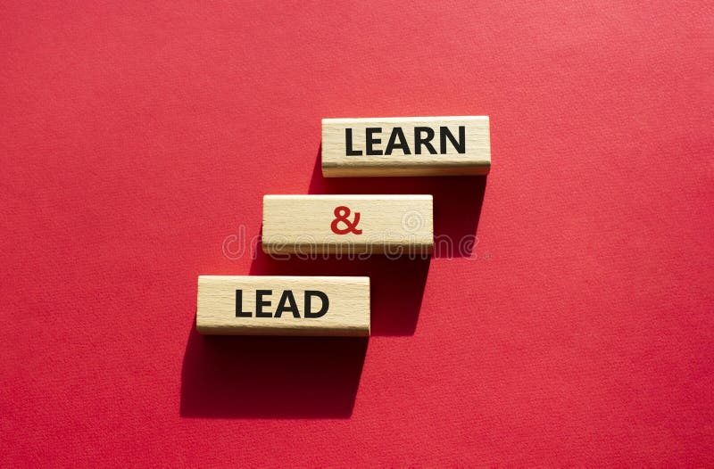 Learn And Lead Symbol Concept Words Learn And Lead On Wooden Blocks