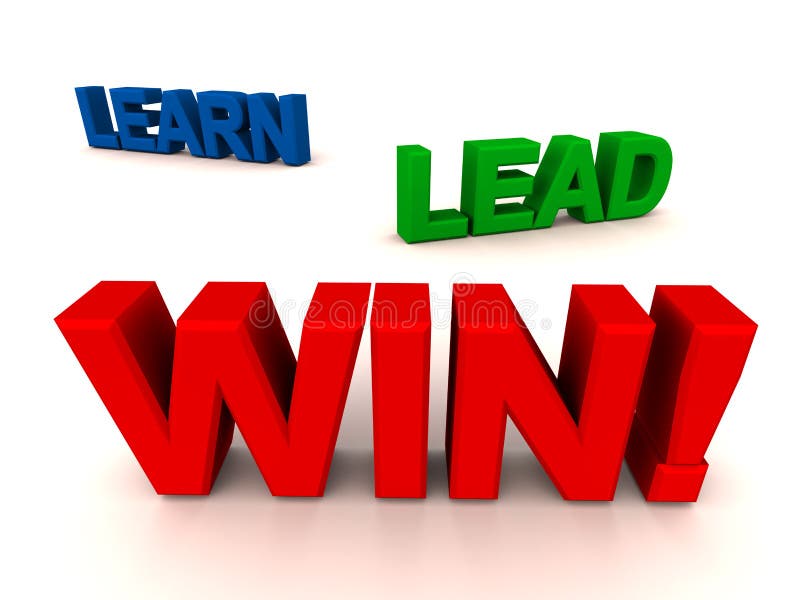 Learn lead win stock illustration. Illustration of winner - 25865489