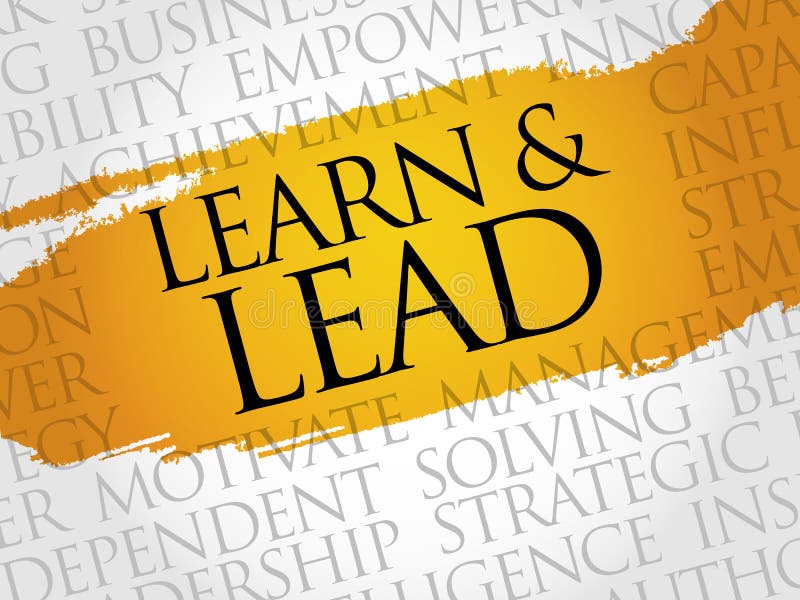 Learn and lead word cloud stock illustration. Illustration of business ...