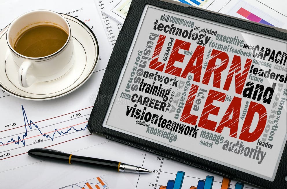 Learn and lead word cloud stock photo. Image of business - 51592516