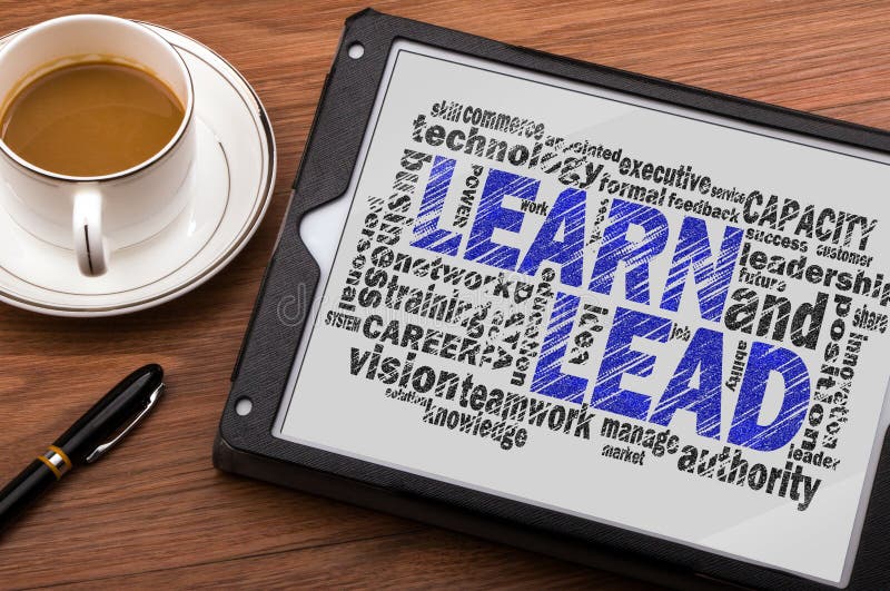 Learn and lead stock image. Image of inspiration, manager - 43832909