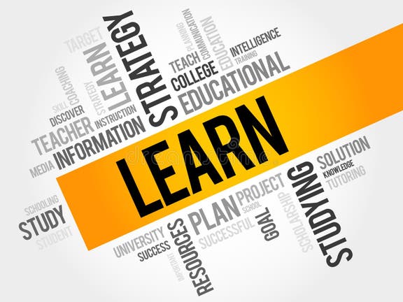 LEARN word cloud concept stock illustration. Illustration of graduate ...