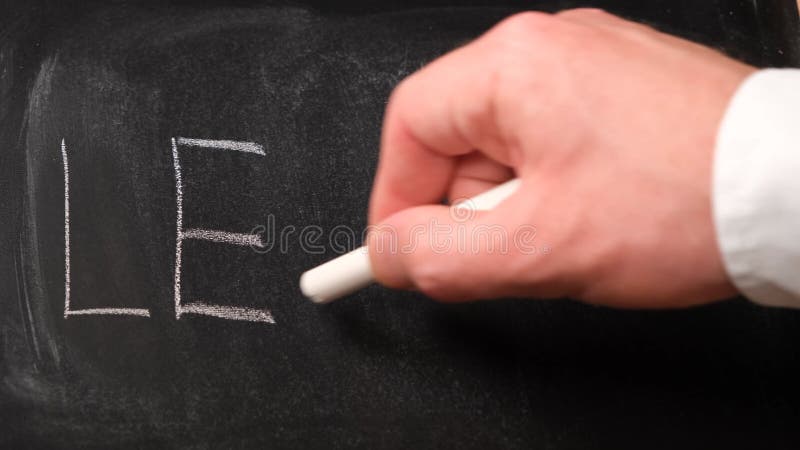 Learn Lettering on Blackboard Stock Footage - Video of knowledge, learn ...
