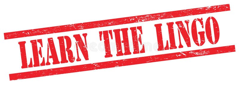 LEARN the LINGO Text on Red Grungy Rectangle Stamp Stock Illustration ...