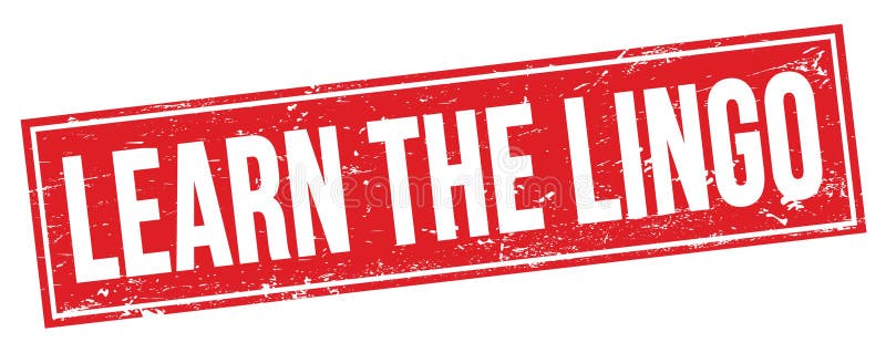 LEARN the LINGO Text on Red Grungy Rectangle Stamp Stock Illustration ...