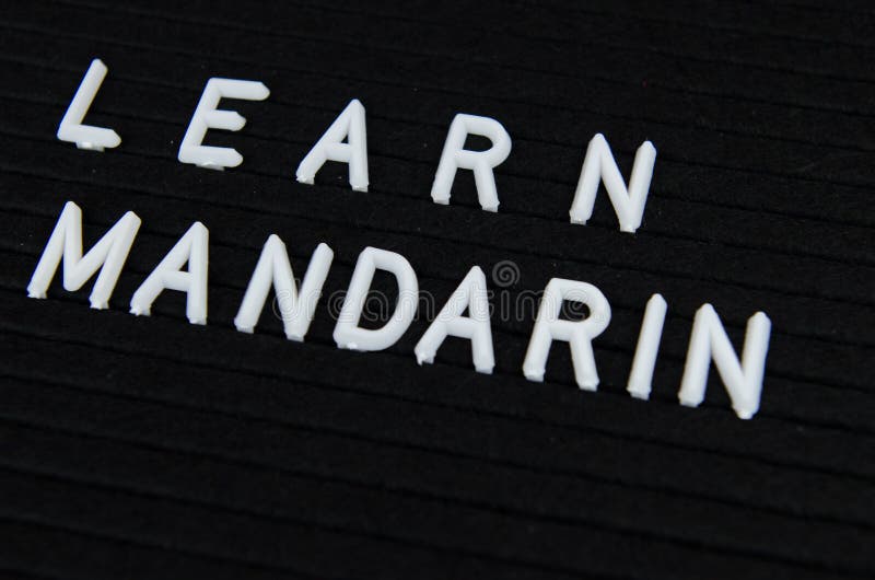 Learn Mandarin sign stock photo. Image of basic, oldschool - 136439968