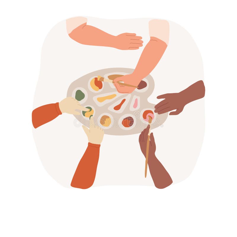 Learn about Mixing Colors Isolated Cartoon Vector Illustrations. Stock ...