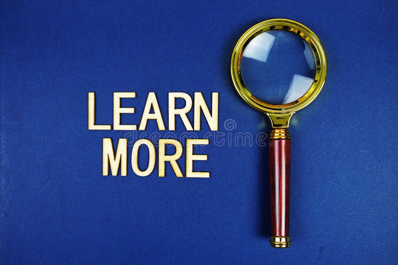 Learn More Alphabet Letters with Magnifying Glass on Navy Blue ...