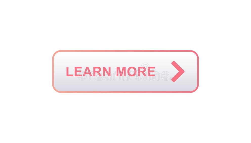 Learn More Button with Pink Gradient and Arrow for Interactive Web and Application Design Stock ...