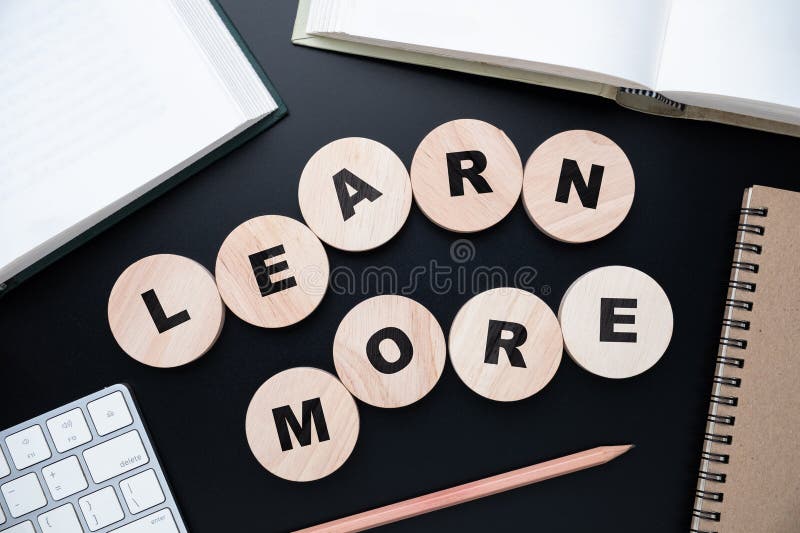 LEARN MORE, for Communication Concept Stock Image - Image of black ...