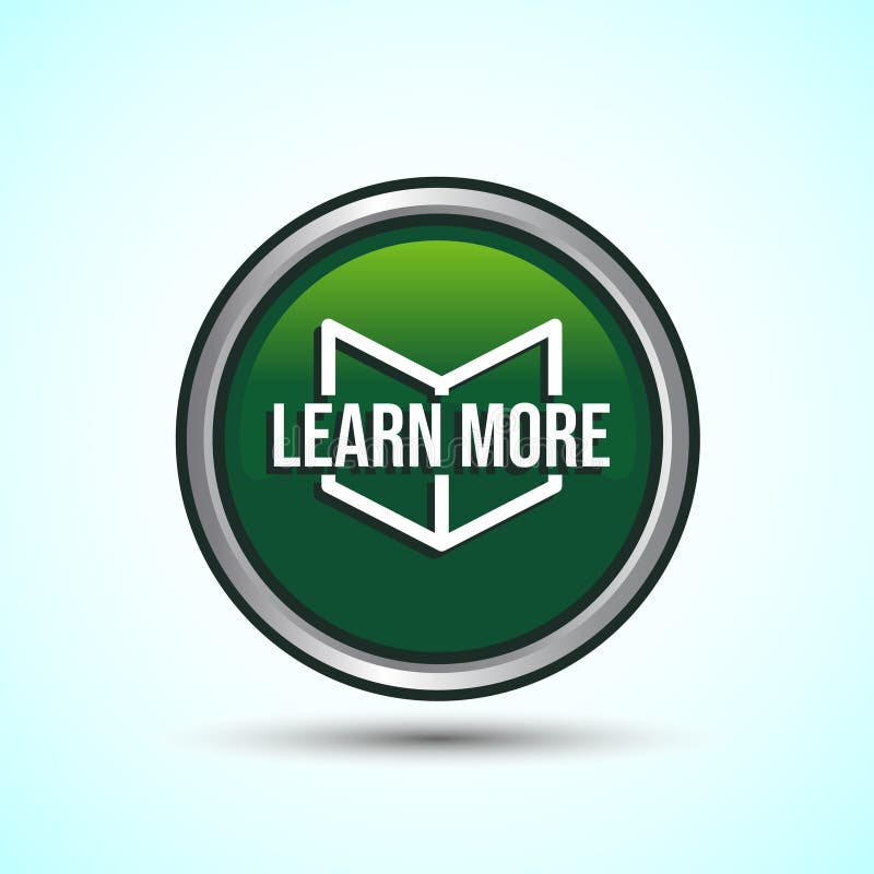 Learn More Icon Button Design Illustration Stock Vector - Illustration ...