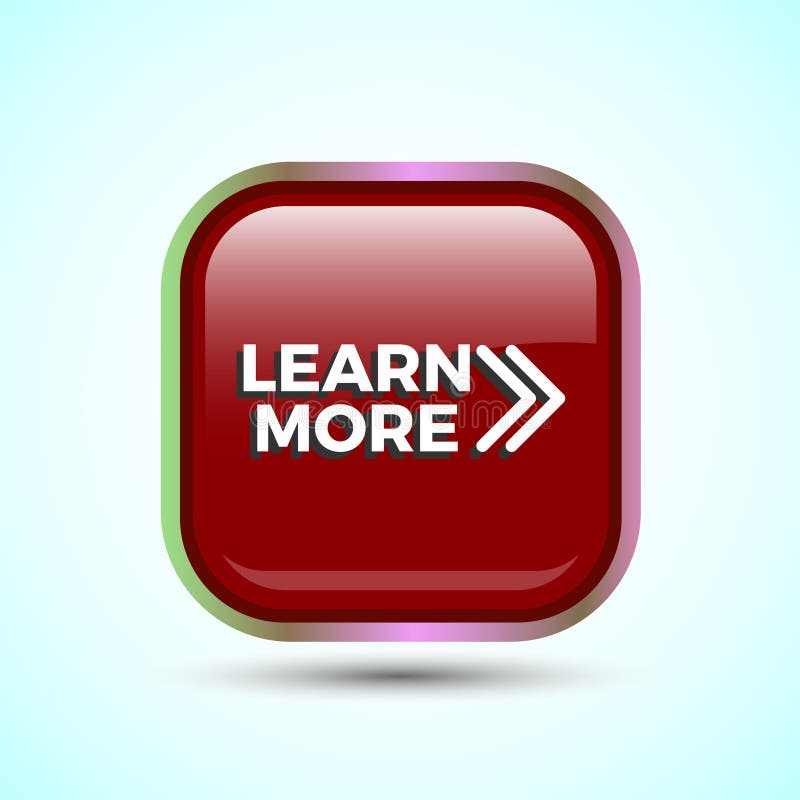 Learn More Icon Button Design Illustration Stock Vector - Illustration ...