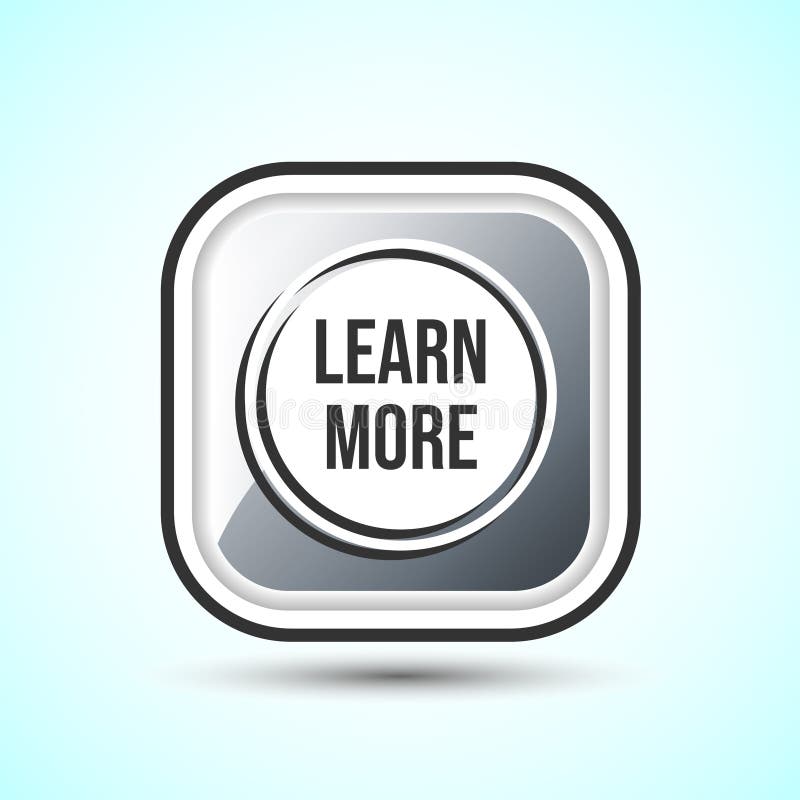 Learn More Icon Button Design Illustration Stock Vector - Illustration ...