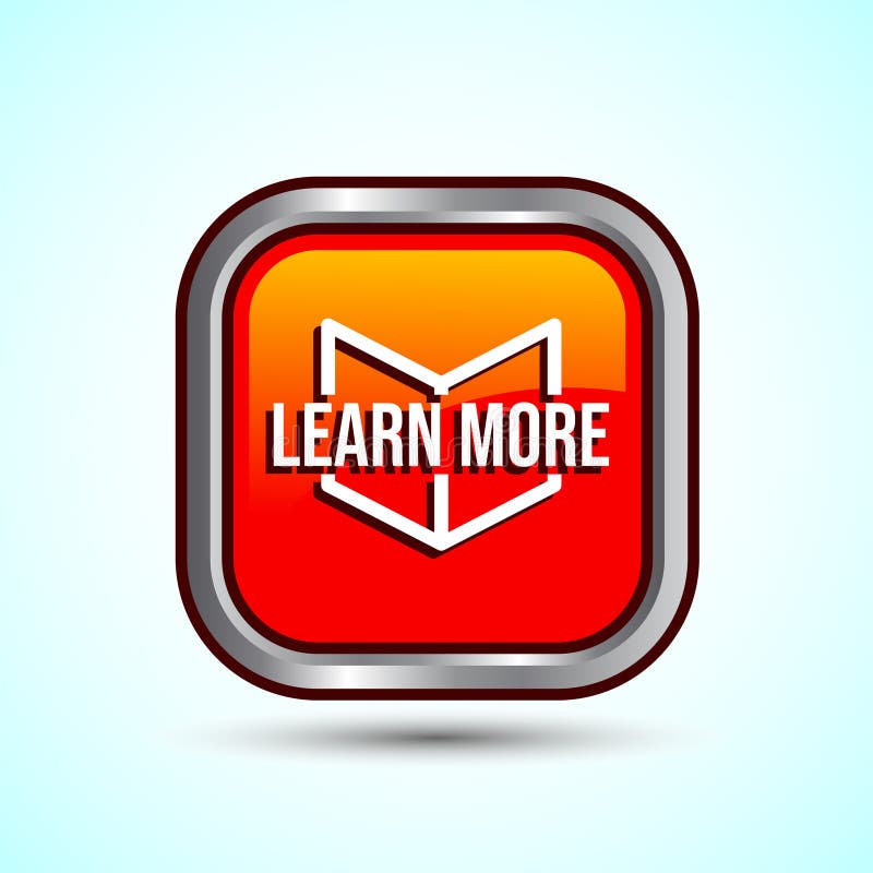 Learn More Icon Button Design Illustration Stock Vector - Illustration ...