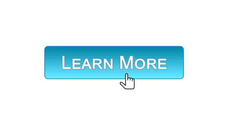 Learn More Web Interface Button Clicked With Mouse Cursor Blue Color