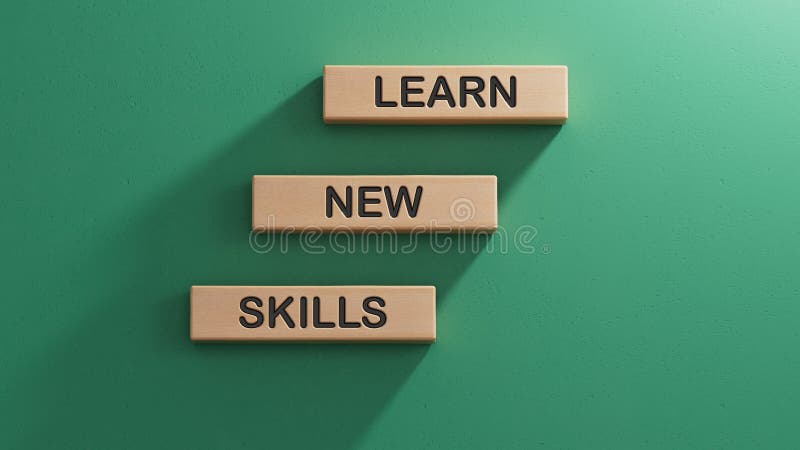 Learn New Skills Symbol. Concept Words Learn New Skills on Wooden ... Learn New Skills Symbol. Concept Words Learn New Skills on Wooden ...