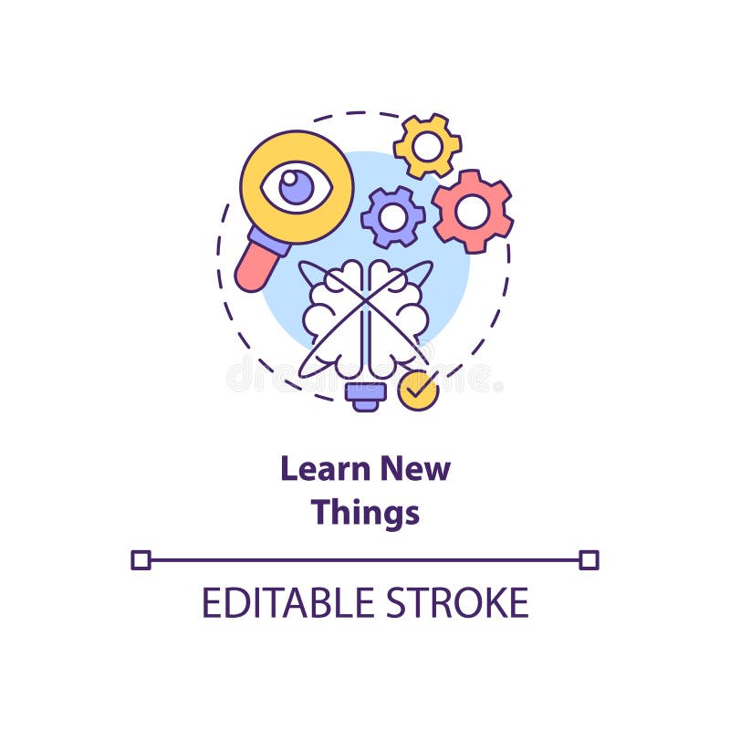 Learn New Things Concept Icon Stock Vector - Illustration of icon ...