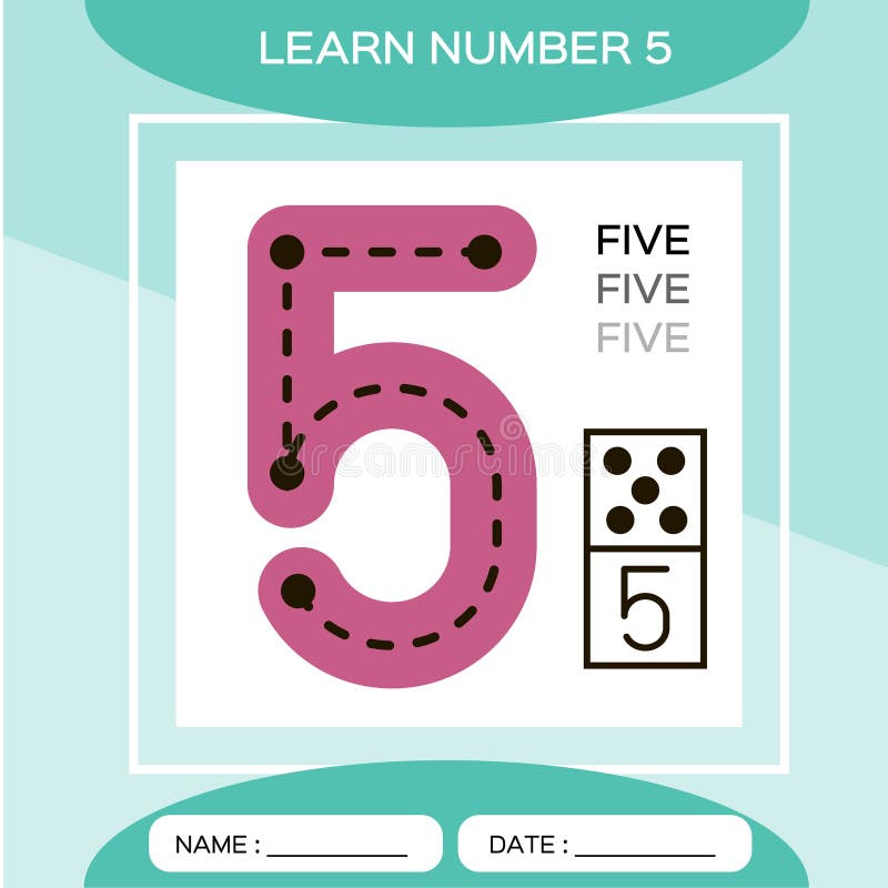 Learn Number 5. Five . Children Educational Game. Kids Learning ...