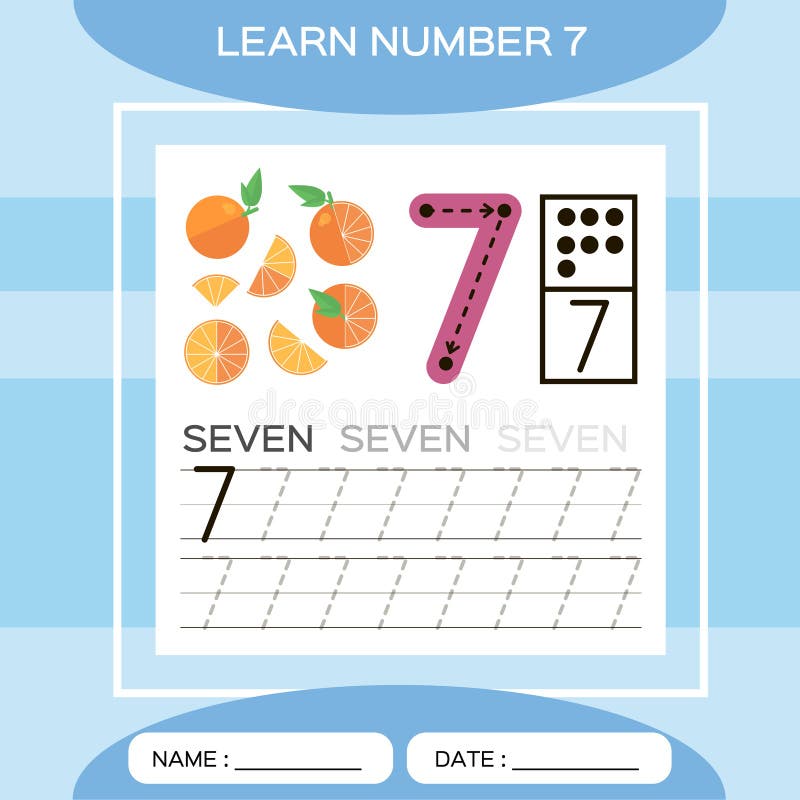 Learn Number 7. Seven . Children Educational Game. Kids Learning ...