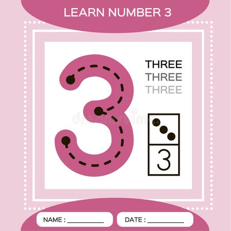 Learn Numbers 3. Three . Children Educational Game. Kids Learning ...