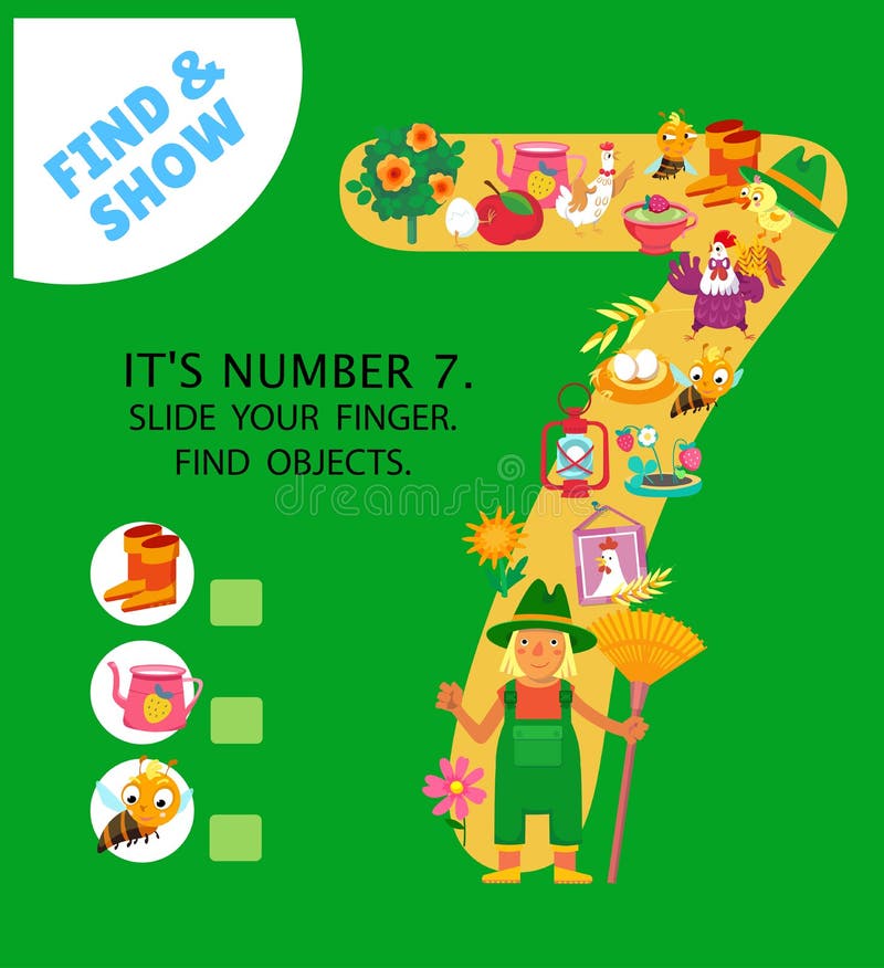 Learn the Numbers from 1 To 9. Puzzle Game for Children. Find the ...