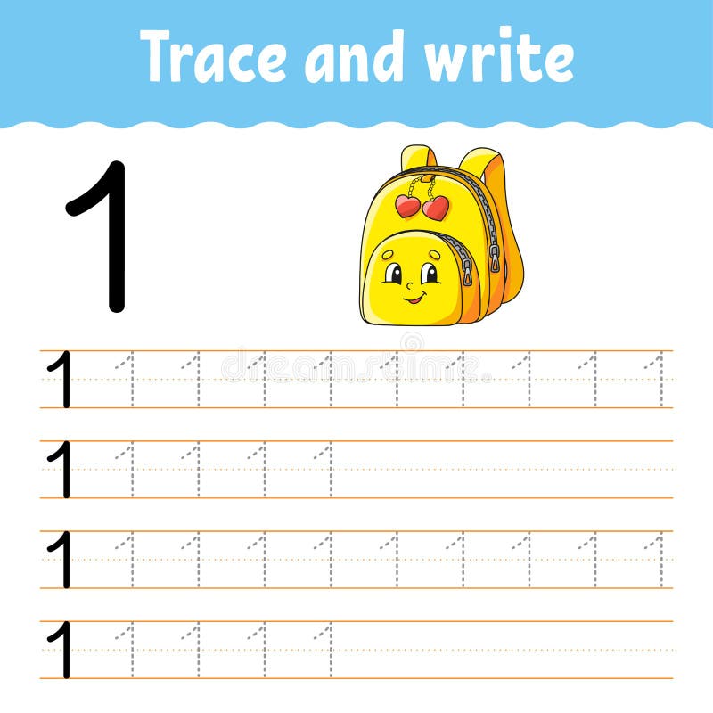 Learn Numbers. Trace and Write. Back To School. Handwriting Practice ...