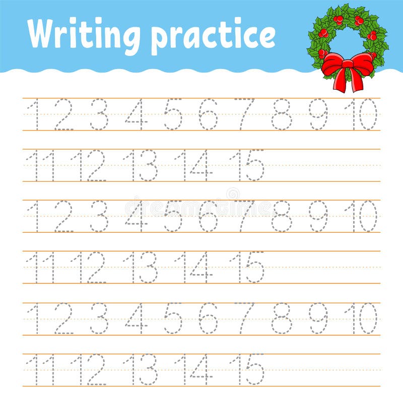 Learn Numbers. Trace and Write. Handwriting Practice. Education ...