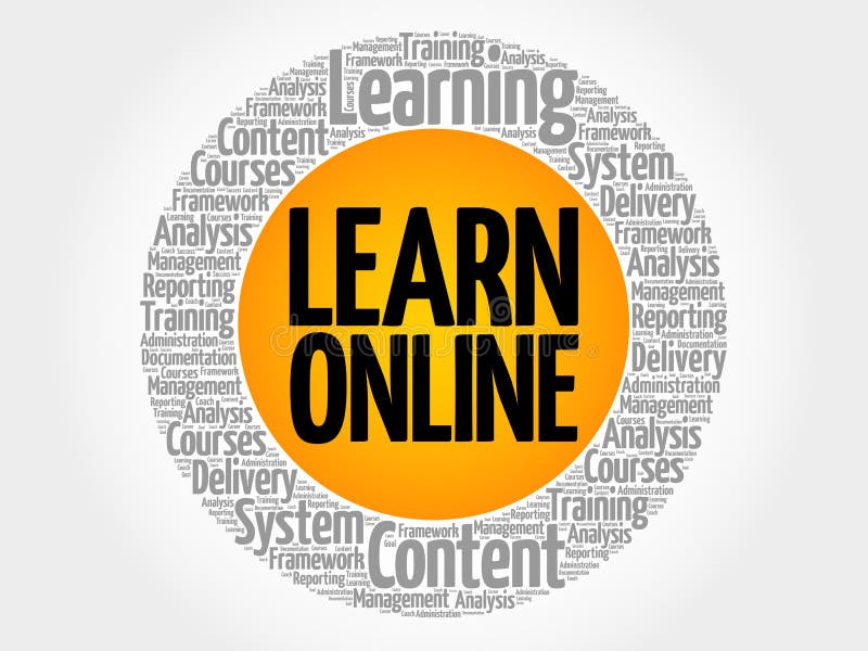 Learn Online circle stock illustration. Illustration of concept - 201083475