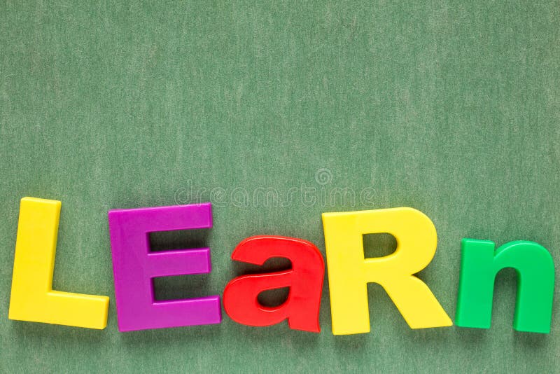 Learn stock photo. Image of child, back, word, education - 63262114