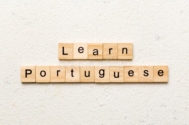 Learn Portuguese Word Written on Wood Block. Learn Portuguese Text on ...